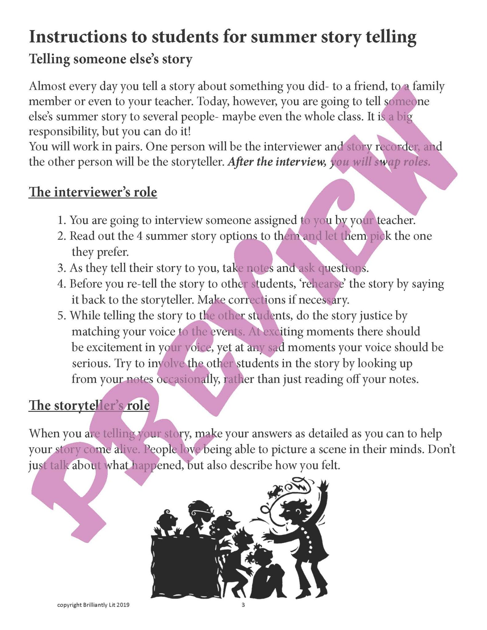 BACK TO SCHOOL STORY TELLING ACTIVITIES - Made By Teachers