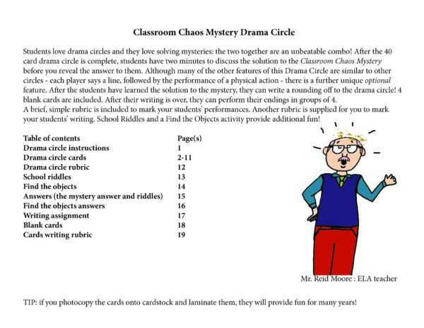 Drama Circle Mystery GRADES 4-7 Activity: "Classroom Chaos!" - Made By ...