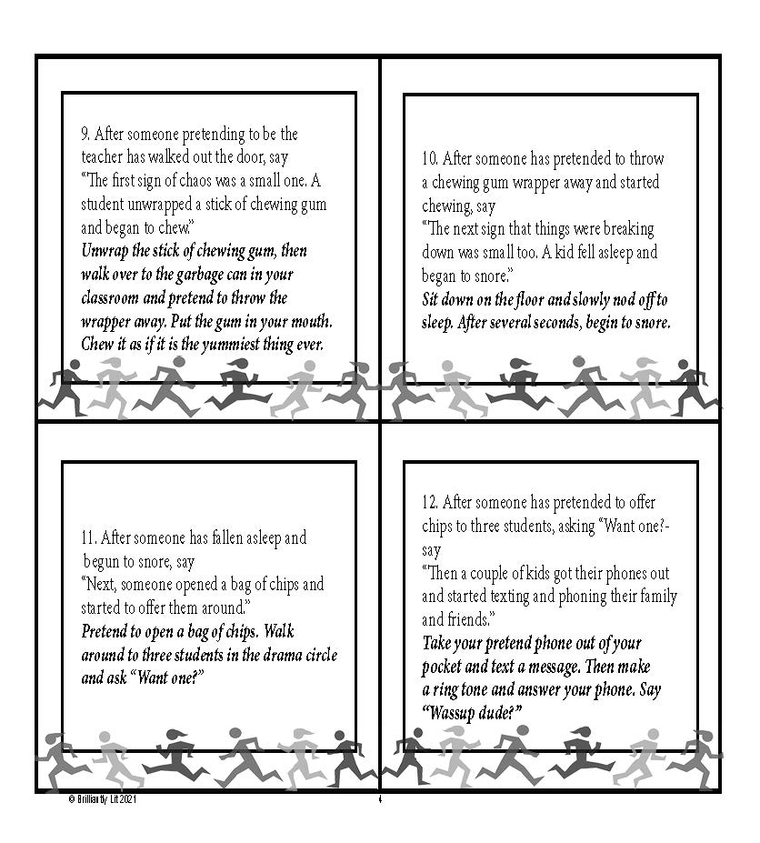 Drama Circle Mystery GRADES 4-7 Activity: "Classroom Chaos!" | Made By ...