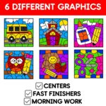 Color by Sight Words Back to School Bundle | Dolch Sight Words PreK-2nd ...