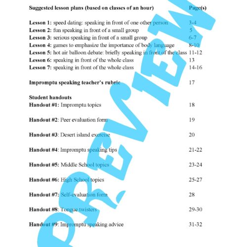 PUBLIC SPEAKING UNIT: Impromptu Speaking | Made By Teachers