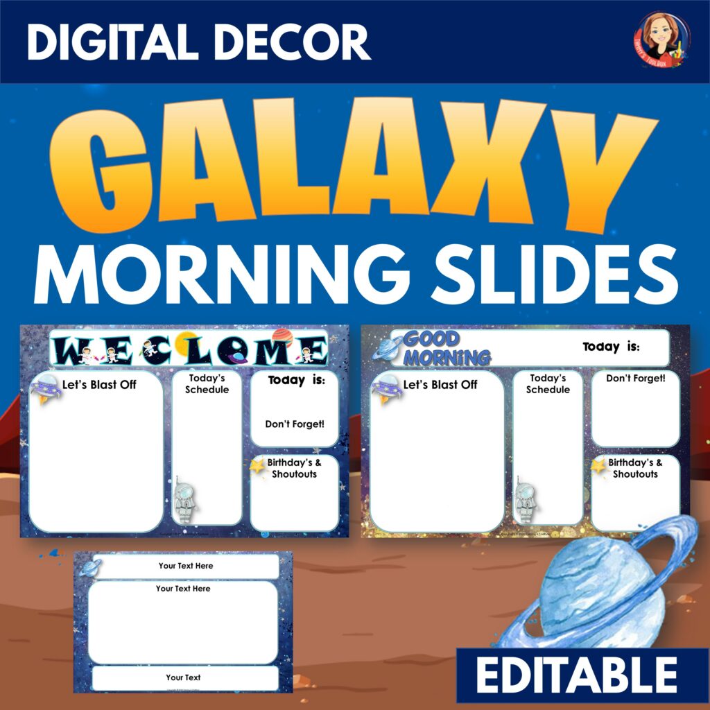 Digital Morning Work Assignment Slides Galaxy - Made By Teachers