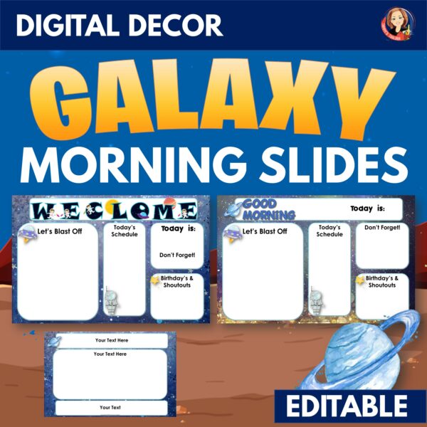 Digital Morning Work Assignment Slides Galaxy | Made By Teachers