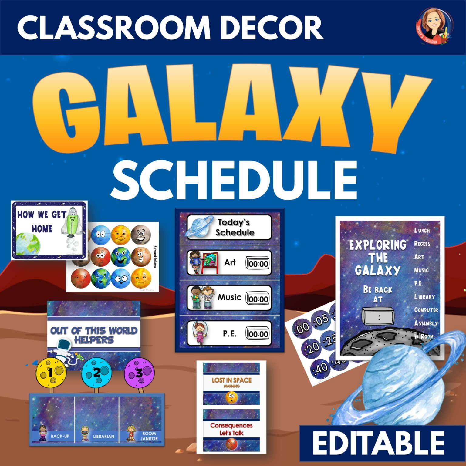 Classroom Schedule and Management Decor Set - Made By Teachers