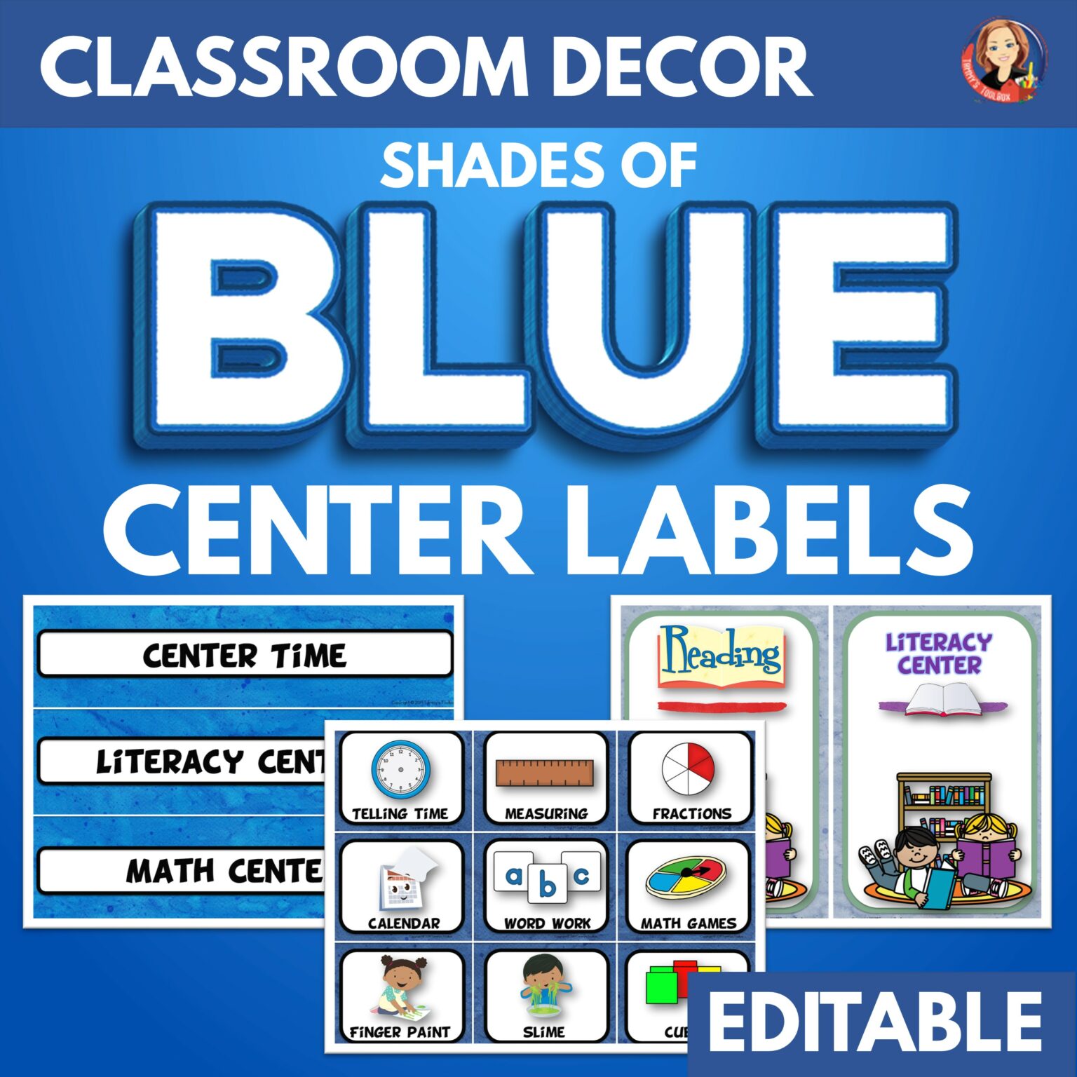 Classroom Center Labels Decor - Editable - Made By Teachers