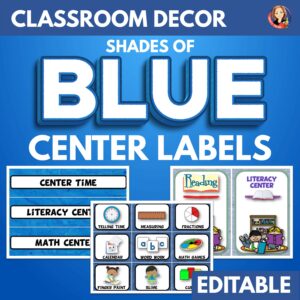 Classroom Center Labels Decor - Editable - Made By Teachers