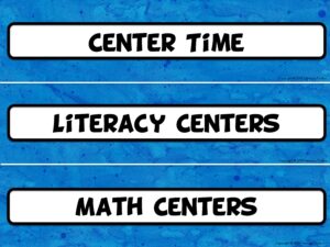 Classroom Center Labels Decor - Editable - Made By Teachers