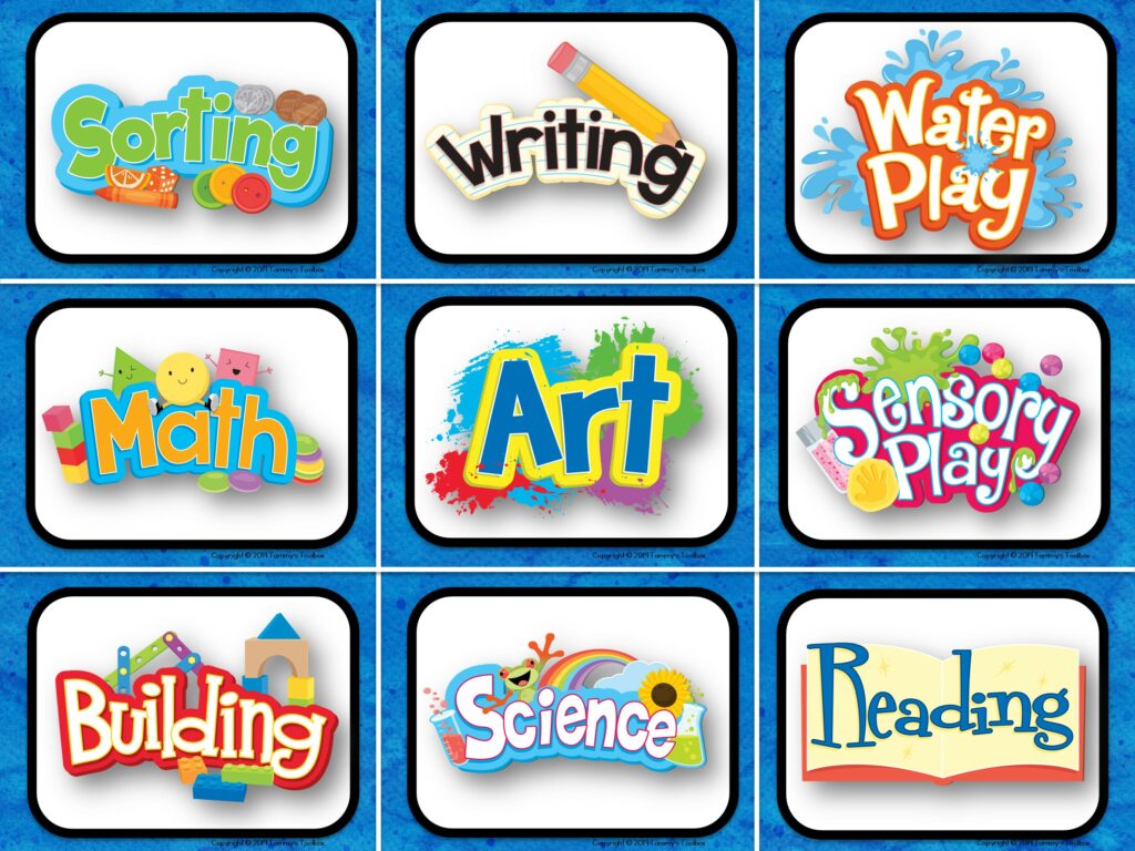 Classroom Center Labels Decor - Editable - Made By Teachers