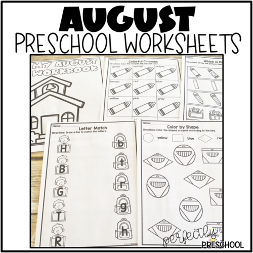 August Preschool Worksheets - Made By Teachers