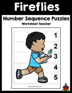 Fireflies Number Sequence Picture Puzzles | Made By Teachers