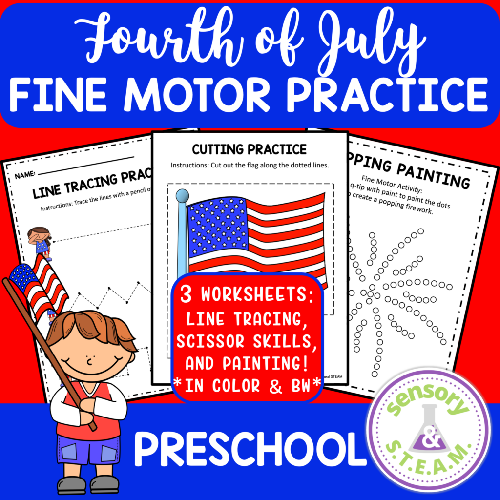 FOURTH OF JULY Fine Motor Activities for Preschool and Toddlers - Made ...