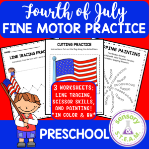 FOURTH OF JULY Fine Motor Activities for Preschool and Toddlers - Made ...