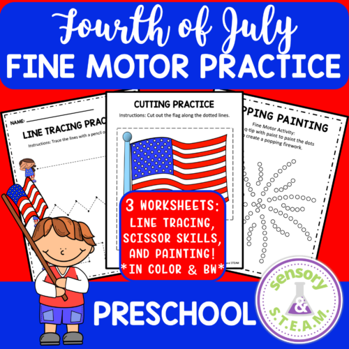 FOURTH OF JULY Fine Motor Activities for Preschool and Toddlers - Made ...