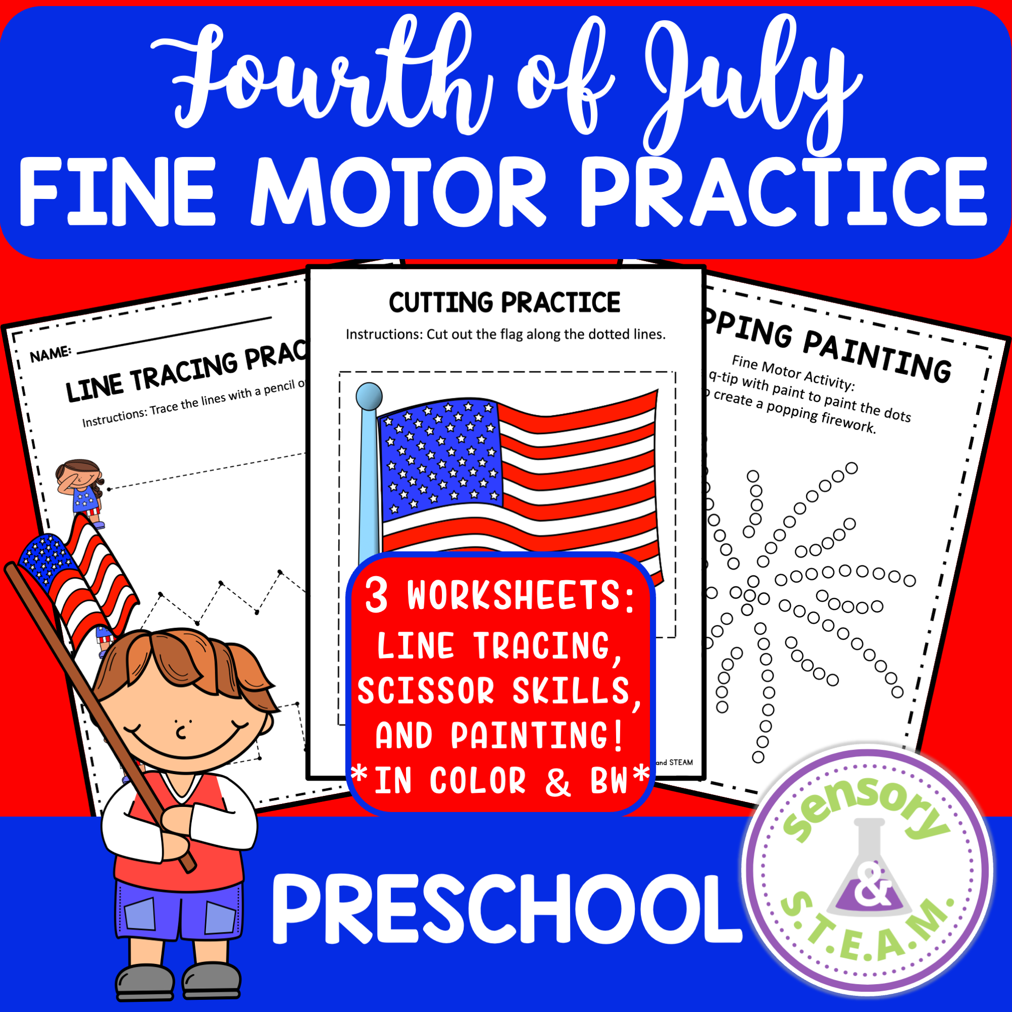 FOURTH OF JULY Fine Motor Activities For Preschool And Toddlers Made fourth-of-july-fine-motor-activities-for-preschool-and-toddlers-made
