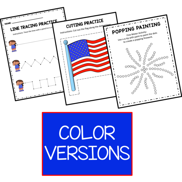 FOURTH OF JULY Fine Motor Activities for Preschool and Toddlers - Made ...