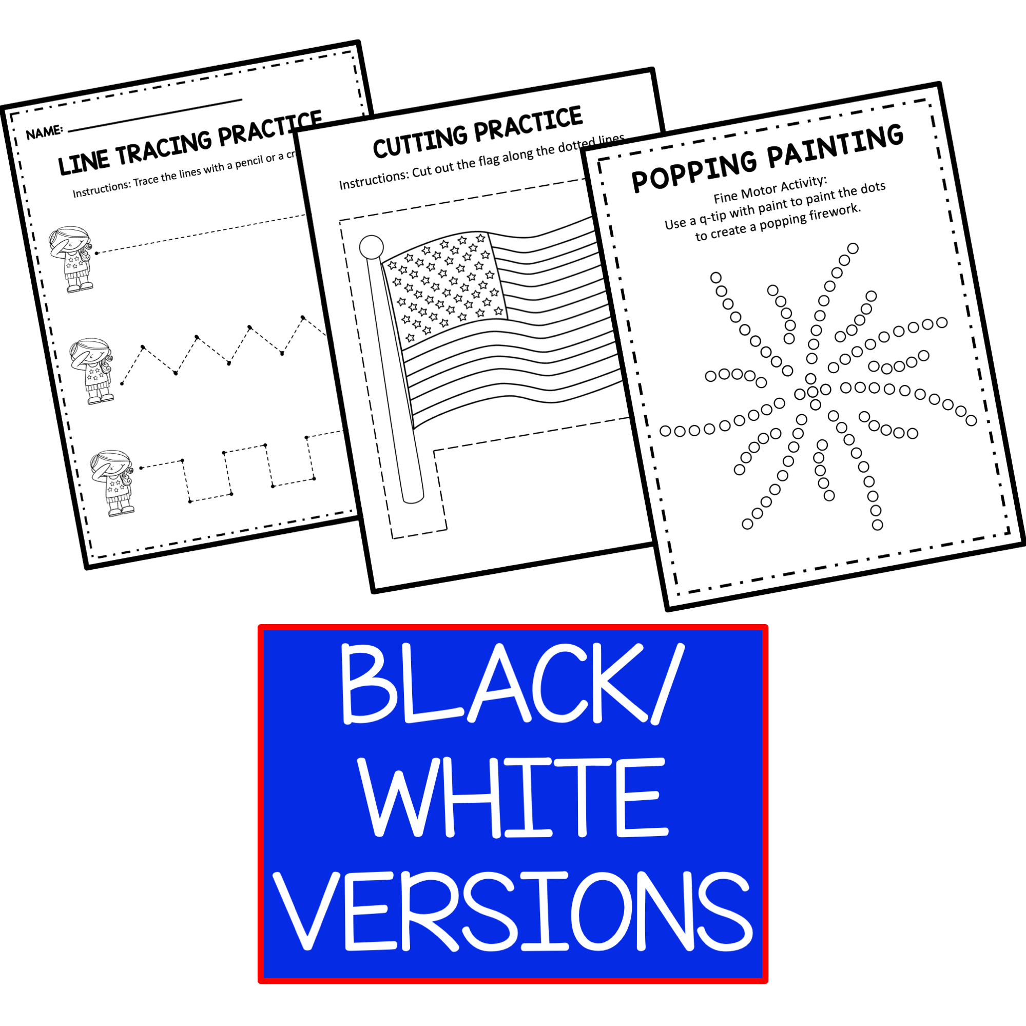 FOURTH OF JULY Fine Motor Activities for Preschool and Toddlers - Made ...