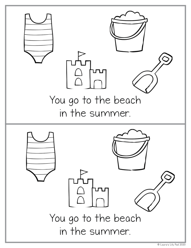 Summer Book Emergent Reader - Made By Teachers