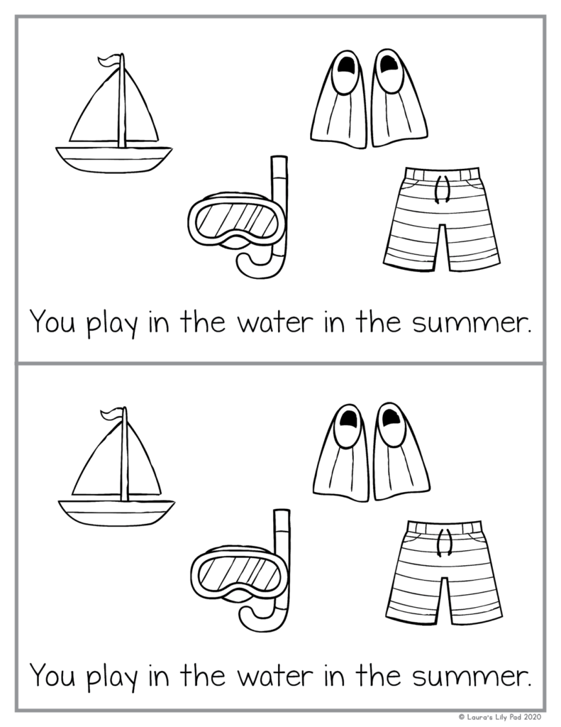 Summer Book Emergent Reader - Made By Teachers