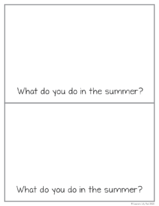 Summer Book Emergent Reader - Made By Teachers