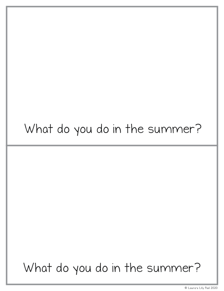 Summer Book Emergent Reader - Made By Teachers