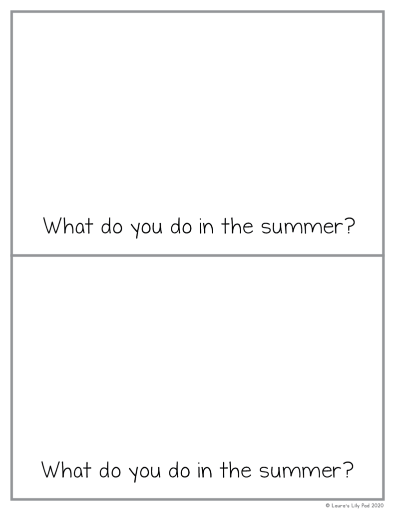 Summer Book Emergent Reader - Made By Teachers