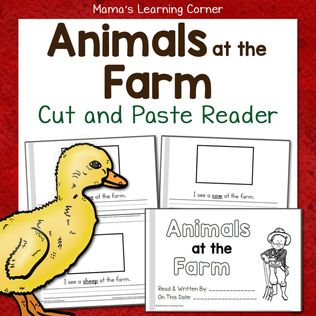 Animals at the Farm Cut and Paste Reader - Made By Teachers