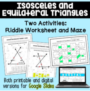 Isosceles and Equilateral Triangles: Riddle and Maze - Made By Teachers