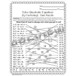 Quadratic Equation by Factoring: Riddle and Maze | Made By Teachers