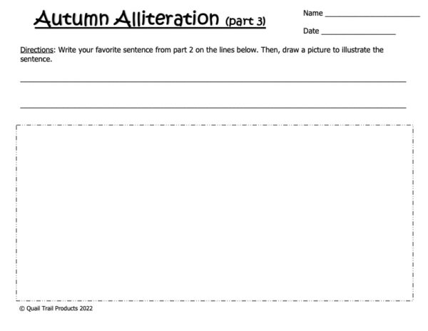 Autumn Alliteration Worksheets | Made By Teachers