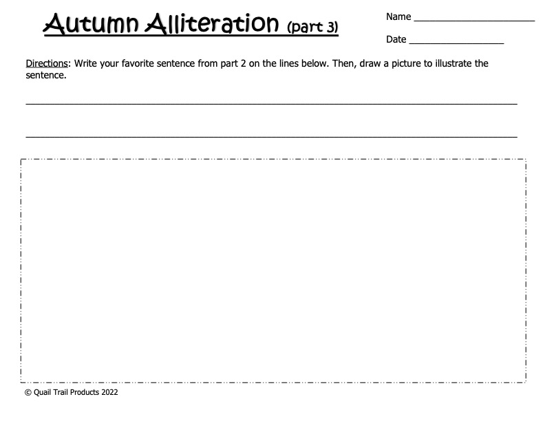 Autumn Alliteration Worksheets | Made By Teachers
