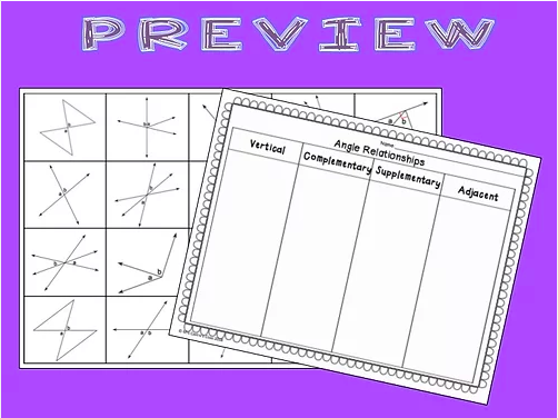 Angle Pairs: Cut and Paste Activity - Made By Teachers