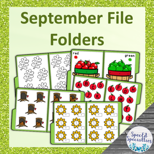 Fall File Folders for September in Special Education - Made By Teachers