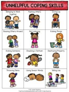 Helpful & Unhelpful Coping Calming Skills File Folder | Made By Teachers