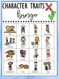 CHARACTER TRAITS BINGO - Helpful & Unhelpful Traits | Made By Teachers
