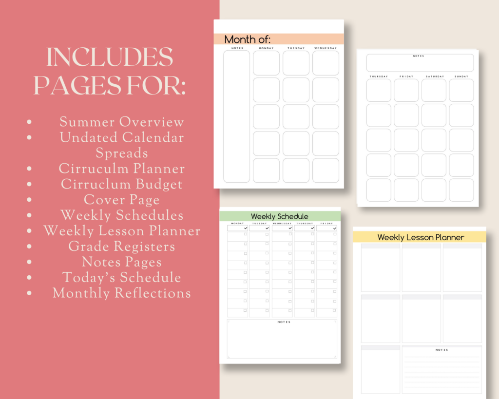 Summer School Planner - Made By Teachers