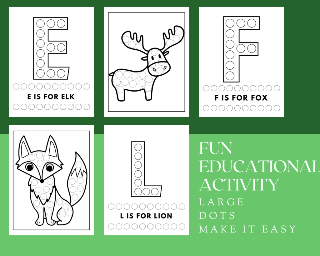 Dab Dot Marker Activity Alphabet A - Z Printable Activity Sheets - Made ...