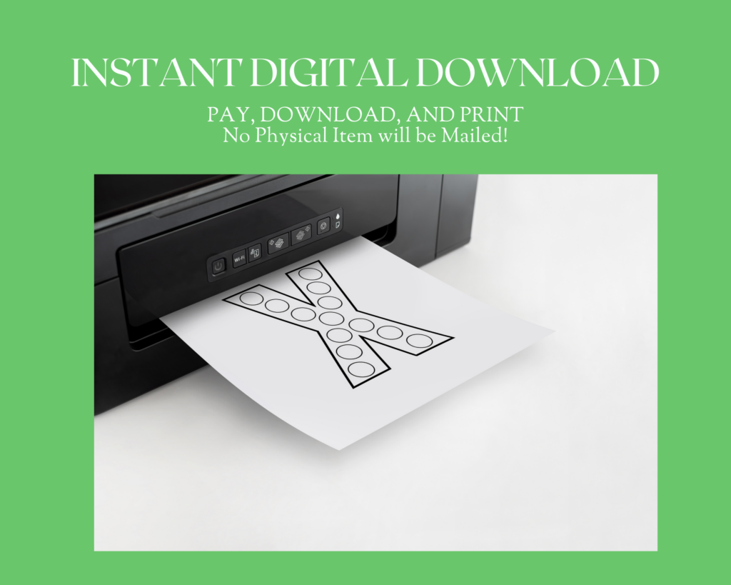 Dab Dot Marker Activity Alphabet A - Z Printable Activity Sheets - Made ...