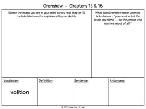 Crenshaw Novel Study - Made By Teachers