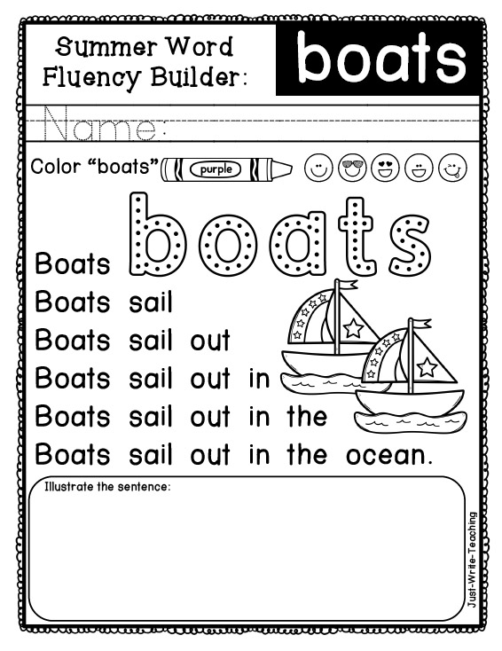 First Grade Summer Reading Fluency Builders - Set 2 | Made By Teachers