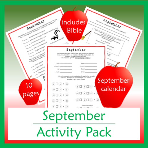 September Activity Pack - Made By Teachers