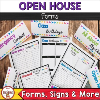 Open House Meet the Teacher Back to School Forms - Made By Teachers