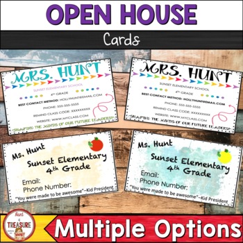 Business Cards and Teacher Contact Cards Editable | Made By Teachers