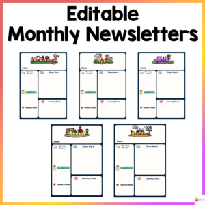 Editable Monthly and Weekly Classroom Newsletters | Made By Teachers