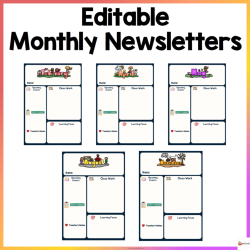 Editable Monthly and Weekly Classroom Newsletters | Made By Teachers