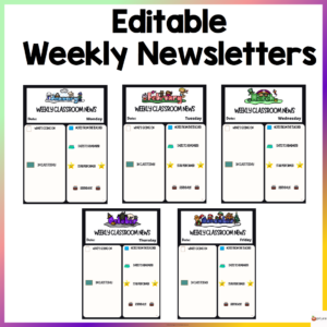 Editable Monthly and Weekly Classroom Newsletters | Made By Teachers
