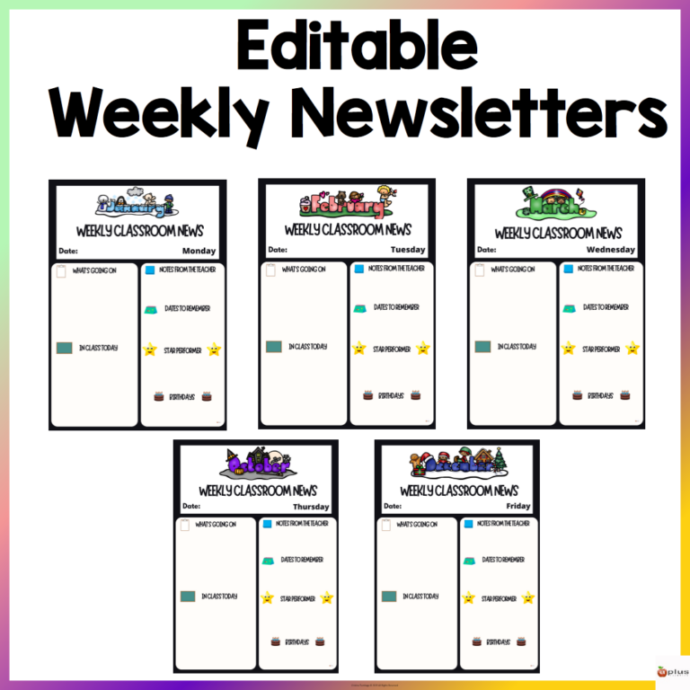 Editable Weekly Classroom Newsletters | Made By Teachers