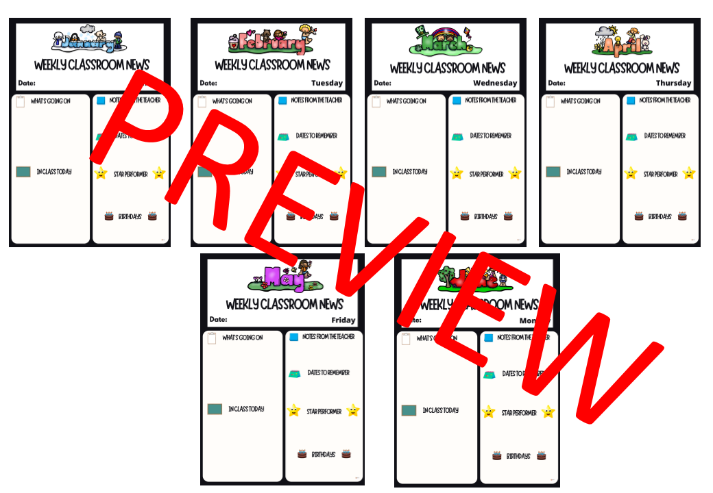 Editable Weekly Classroom Newsletters | Made By Teachers