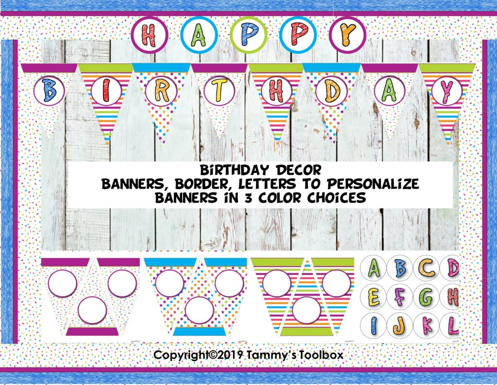 Birthday Bulletin Board Display and Gifts - Made By Teachers