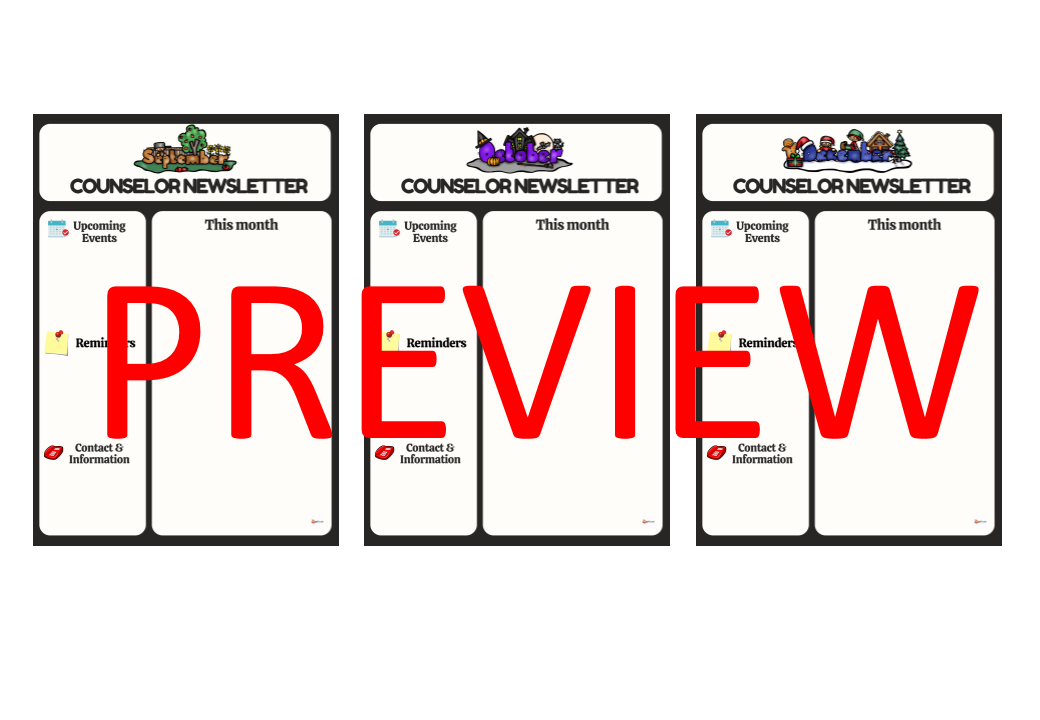 Editable School Counselor Newsletter Templates | Made By Teachers