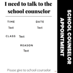Editable School Counselor Pass School Counseling - Made By Teachers